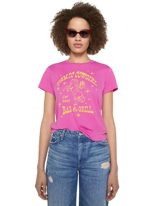 MOTHER The Lil Goodie "cosmic Cowgirl Bar & Grill" Graphic Tee - Yellow
