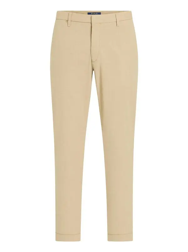Polo Ralph Lauren Slim Tapered-leg Stretch-cotton Chino Trousers - Khaki