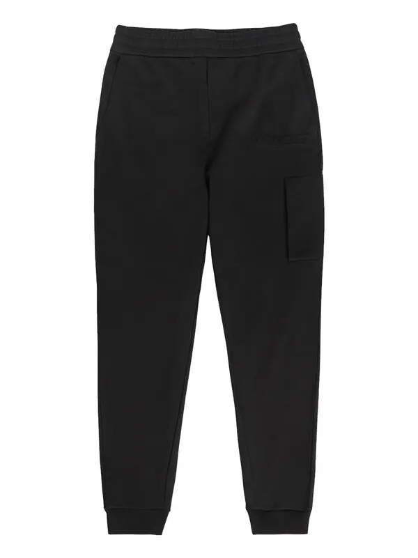 Moncler Logo-embossed Cotton Sweatpants - Black