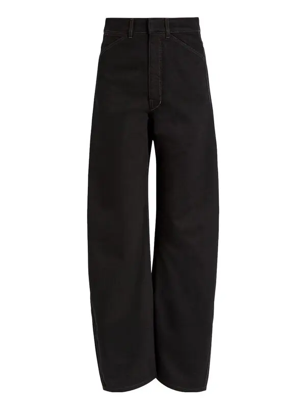 LEMAIRE Curved-leg Denim Jeans - Black