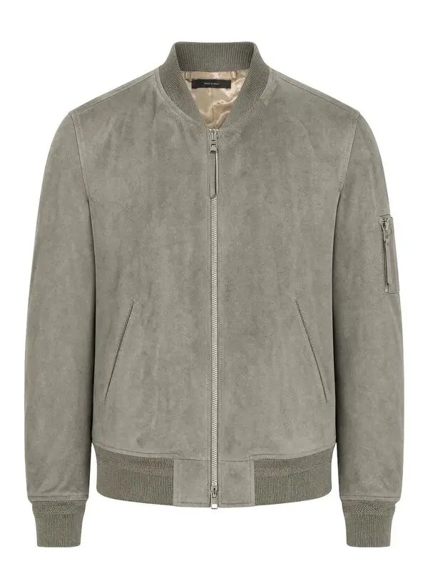 TOM FORD Suede Bomber Jacket - Grey