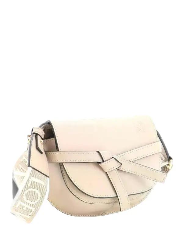 Loewe Gate Dual Shoulder Bag Leather Mini Crossbody Bag - Neutrals