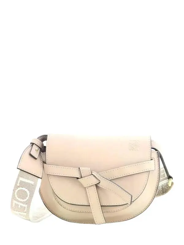 Loewe Gate Dual Leather Mini Crossbody Bag - Neutrals