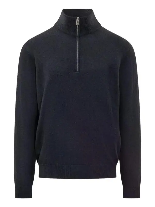 Malo Sergio Quarter-zip Cashmere Sweater - Blue