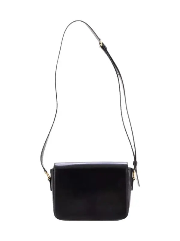 Celine Triomphe Shoulder Bag Smooth Calfskin Teen Crossbody Bag - Black