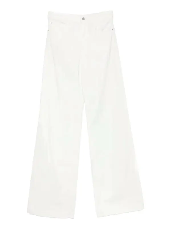 Emporio Armani Wide-leg Corduroy Jeans - White