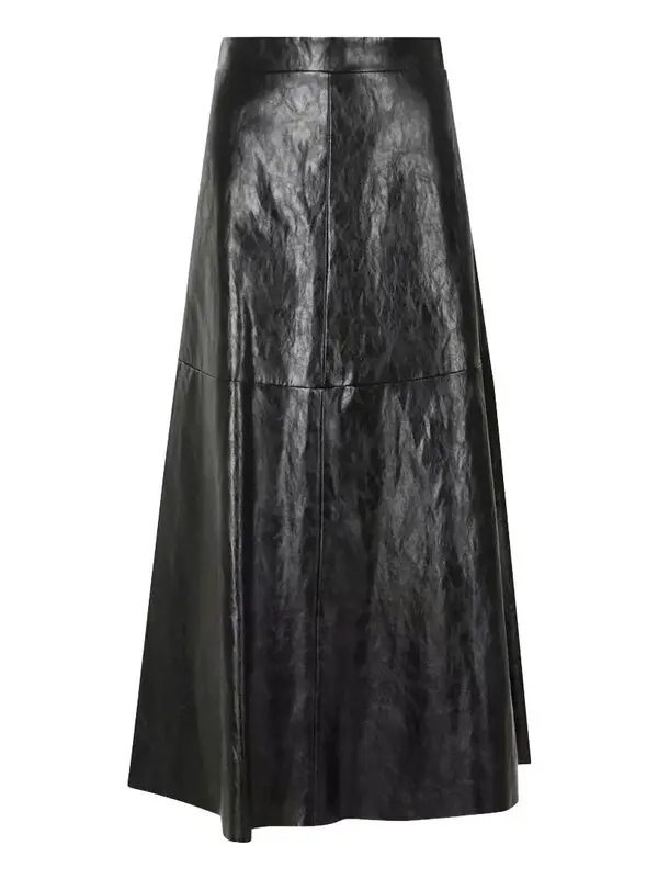 Federica Tosi Crinkled-effect A-line Skirt - Black