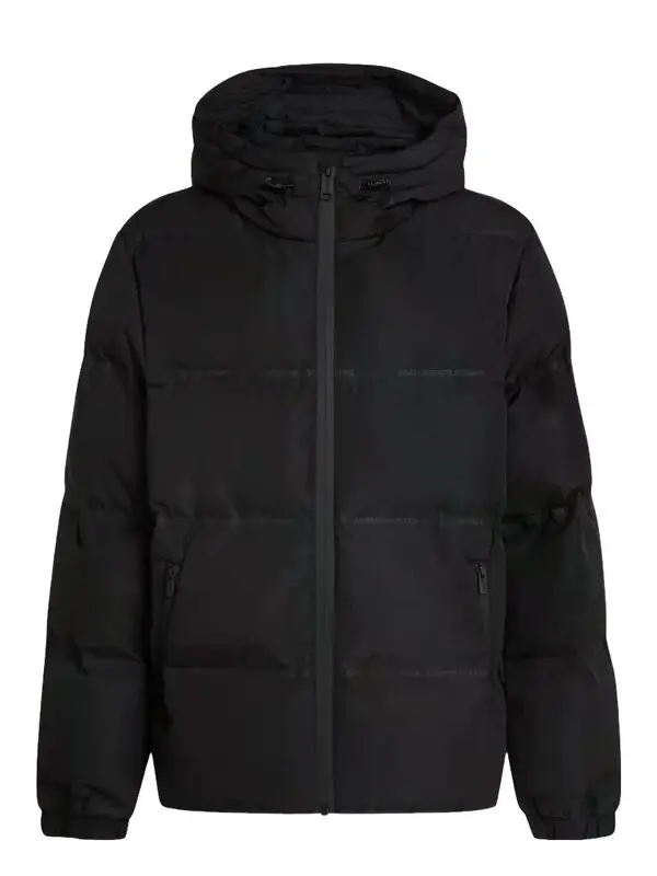Karl Lagerfeld Logo Puffer Jacket - Black