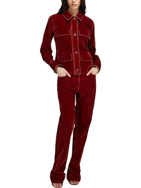 FERRAGAMO Five Pocket Trousers - Red