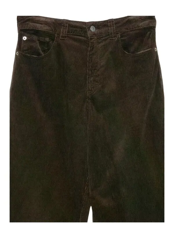 Emporio Armani Corduroy Wide-leg Jeans - Brown