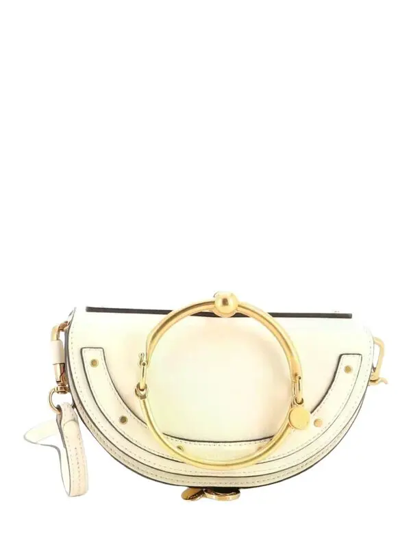 Chloé Nile Leather Mini Crossbody Bag - Neutrals