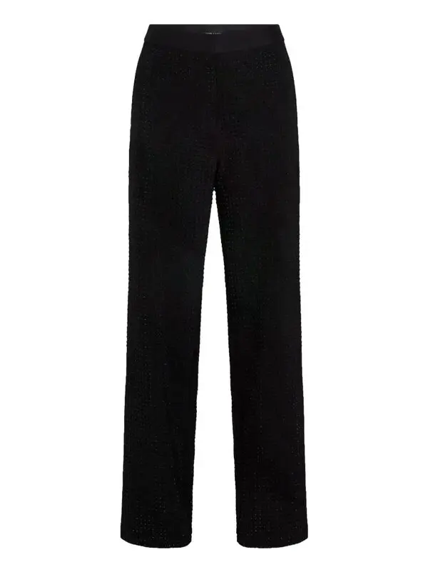 Karl Lagerfeld Rhinestone Tailored Pants - Black
