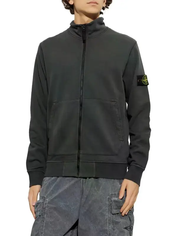 Stone Island 6100063 Organic Cotton Fleece Jacket - Grey