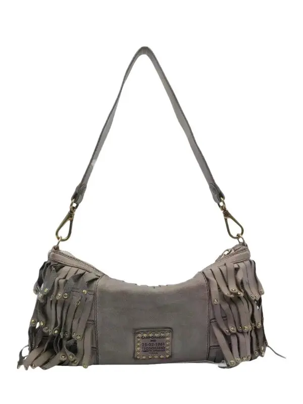 CAMPOMAGGI Natalia Fringed Shoulder Bag - Grey