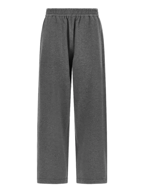 Brunello Cucinelli Wide Leg Cotton Sweatpants - Grey