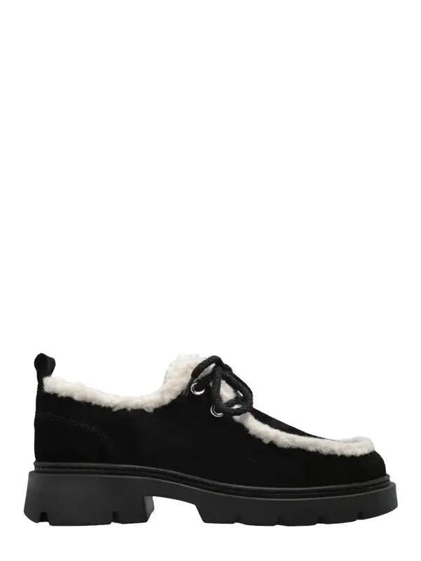 Inuikii Mocabee Ballet Flats With Shearling Trim - Black