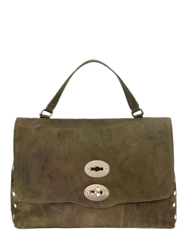 ZANELLATO Postina Officina Stud-embellished Shoulder Bag - Brown