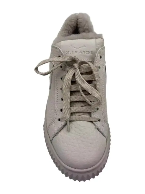 VOILE BLANCHE Lipari Shearling-trim Leather Sneakers - Neutrals