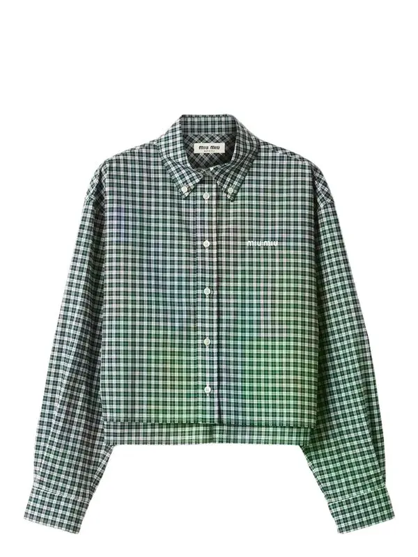 Miu Miu Plaid Shirt - Green