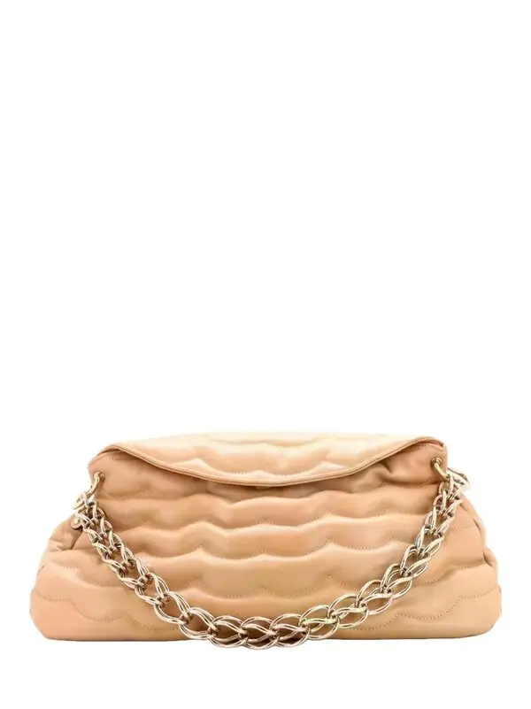 Chloé Juana Quilted Leather Medium Shoulder Bag With Chain Strap - Neutrals