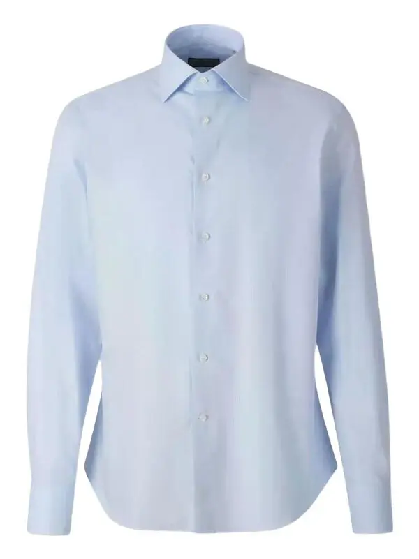 Canali Long-sleeve Button-down Shirt - Blue