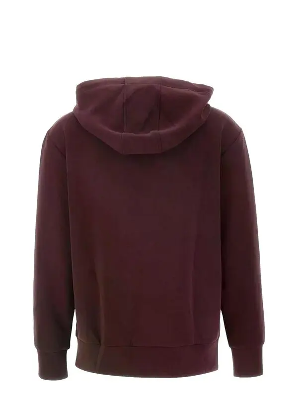 ELENA MIRÒ Rhinestone Drawstring Zip-up Hoodie - Red
