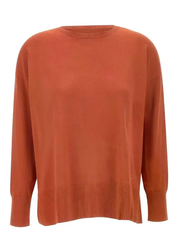ELENA MIRÒ Side-slit Sweater - Orange