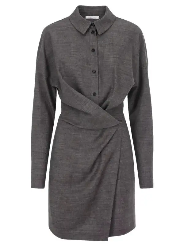 Patrizia Pepe Wrap-style Mini Dress - Grey