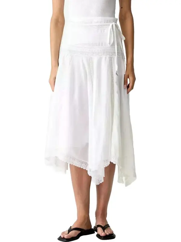 Zadig&Voltaire Lace Asymmetrical Skirt - White
