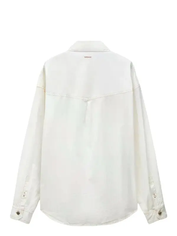 Versace Cotton-poplin Loose Shirt - White