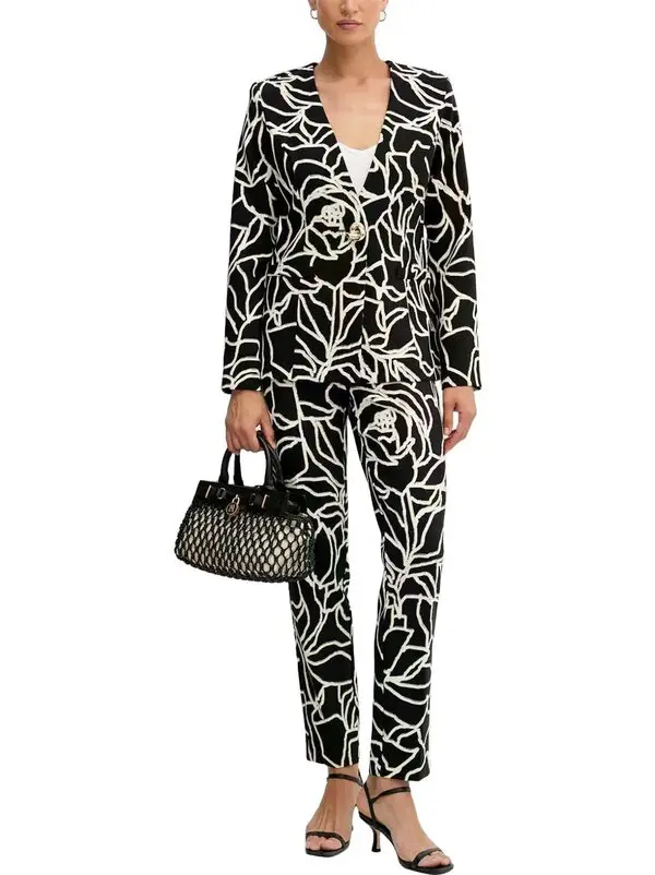 Joseph Ribkoff Abstract-print Trousers - Black