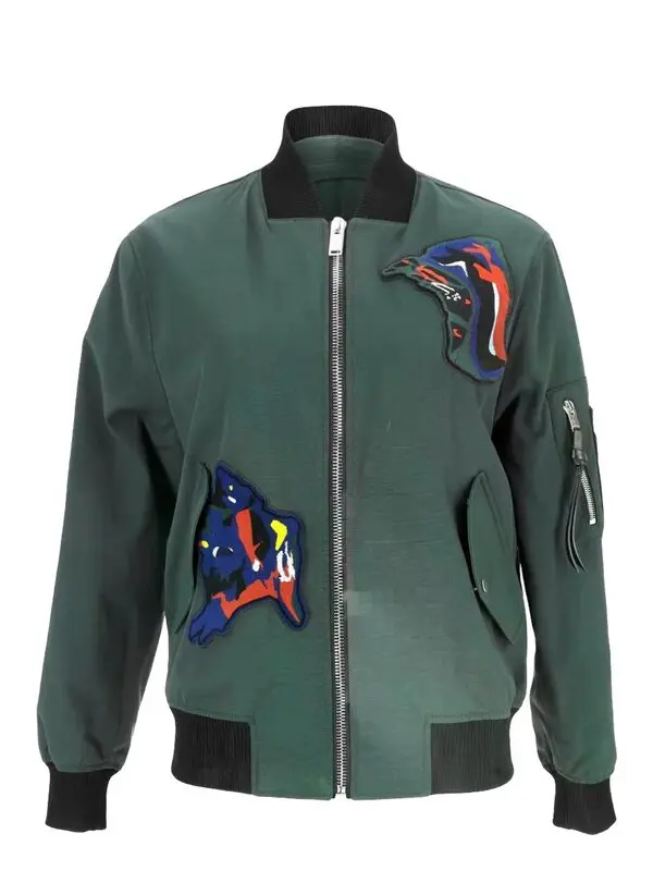 Proenza Schouler Patched Bomber Jacket - Green