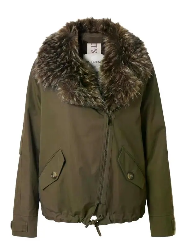 VALENTINI 1972 Faux-fur Trim Hooded Jacket - Green