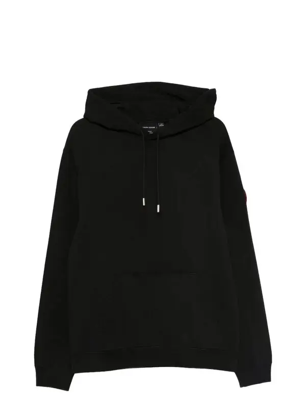 Canada Goose Logo-patch Drawstring Hoodie - Black