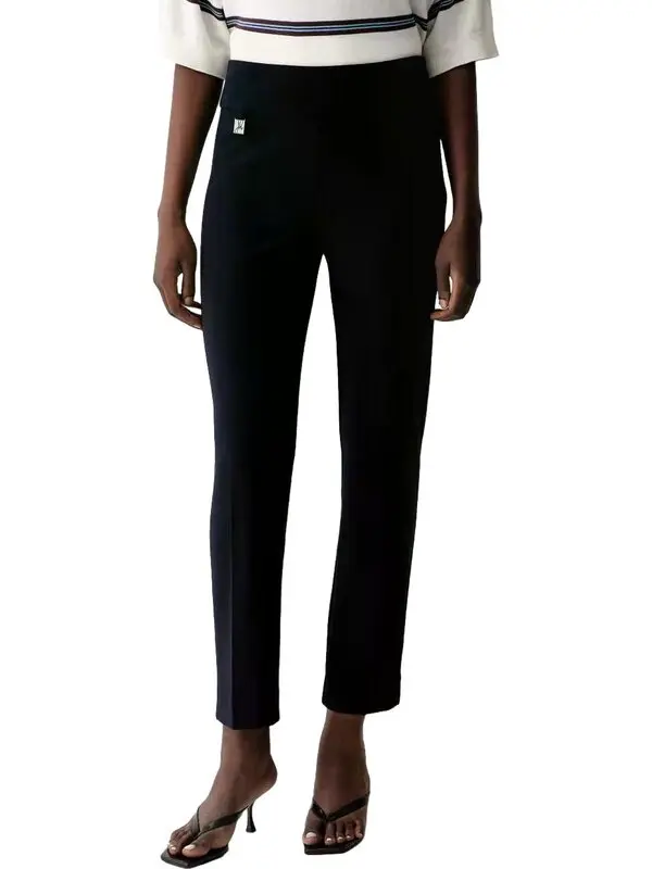 Joseph Ribkoff Logo-plaque Slim-fit Trousers - Black