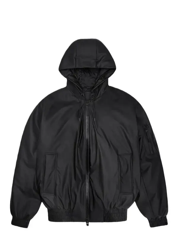 Rains Lohja Hooded Zip-up Jacket - Black