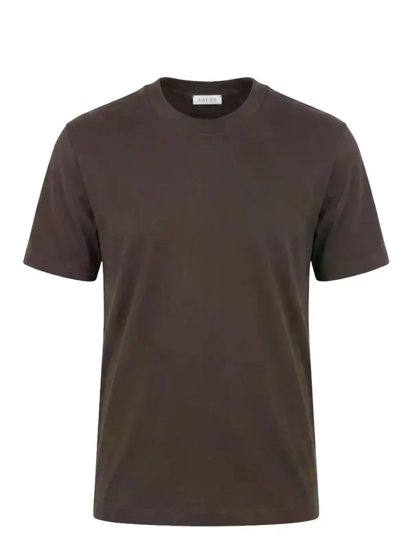 XACUS Crew-neck Short-sleeve T-shirt - Brown
