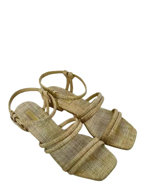 Cult Gaia Ankle-strap Flat Sandals - Neutrals