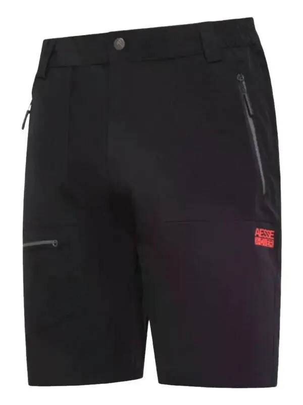 AESSE Logo-print Zip-pocket Shorts - Black