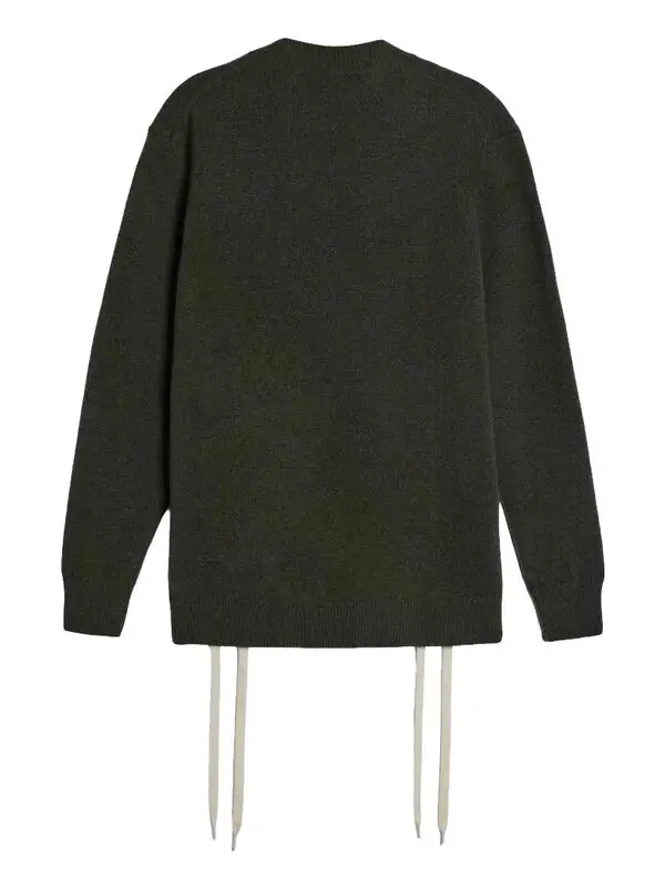 Simone Rocha Merino Wool Lace-up Sweater - Green