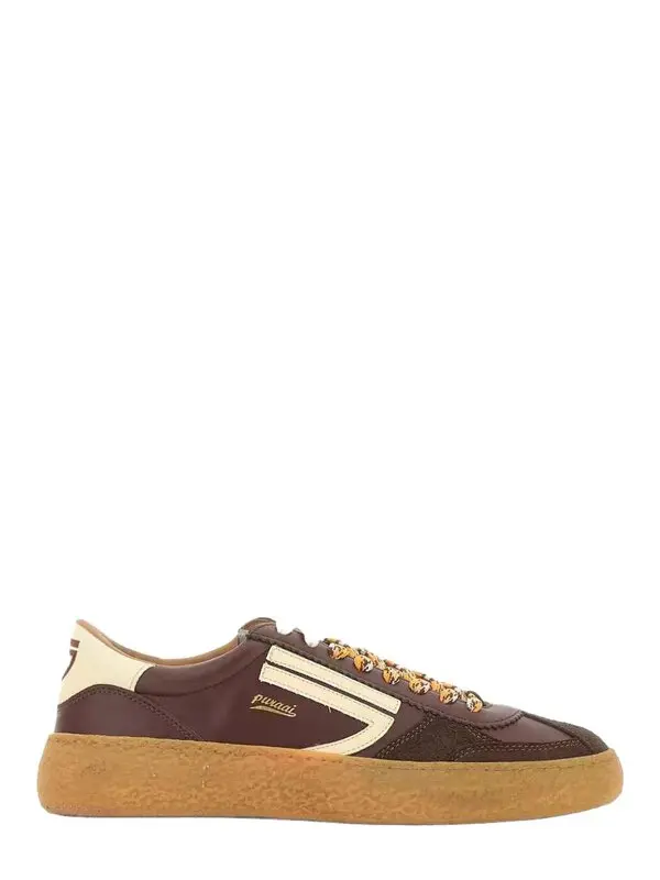 PURAAI Vintage Lace-up Sneakers - Brown