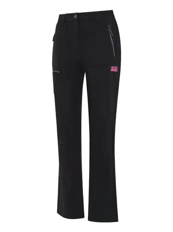 AESSE Alta Logo-print Straight-leg Trousers - Black