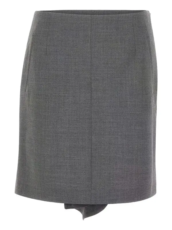 THE GARMENT Grand Slip Asymmetric Hem Mini Skirt - Grey