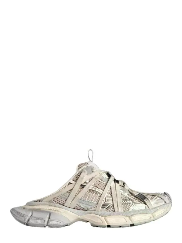 Balenciaga 3xl Extreme Laces Mules In Eggshell - Neutrals