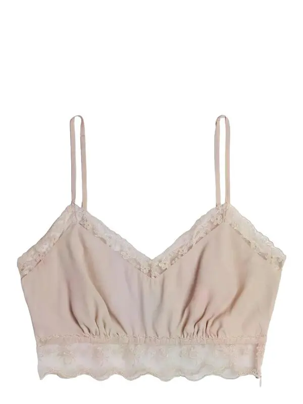 Simone Rocha Lace-trim Negligee Bralette - Neutrals