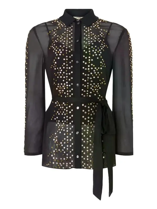 TEMPERLEY LONDON Stud-embellished Oberon Shirt - Black