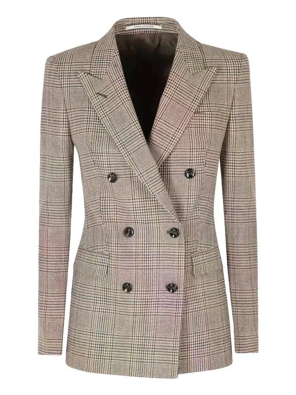 Tagliatore Checked Double-breasted Blazer - Neutrals