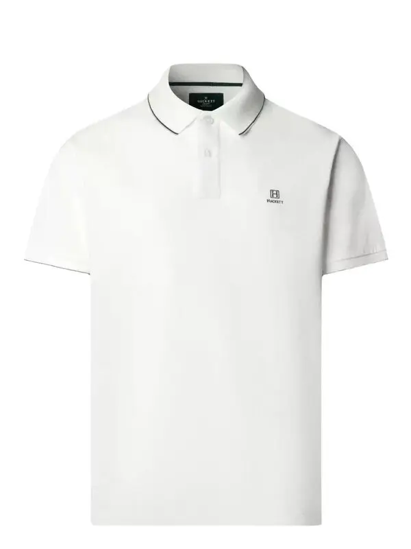 HACKETT LONDON Heritage H Tipped Polo Shirt - White