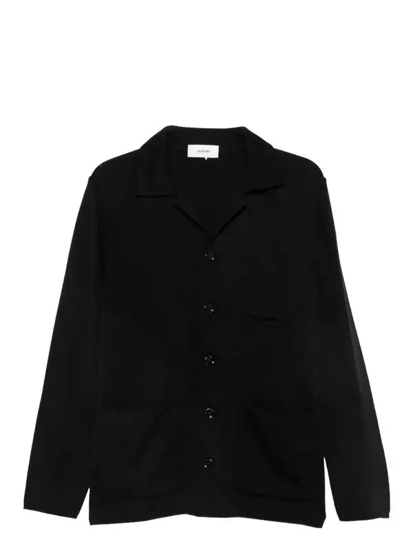 LARDINI Patch-pocket Button-up Jacket - Black