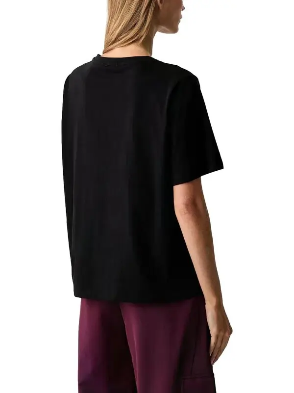 Liu Jo Floral-print Rhinestone-embellished T-shirt - Black